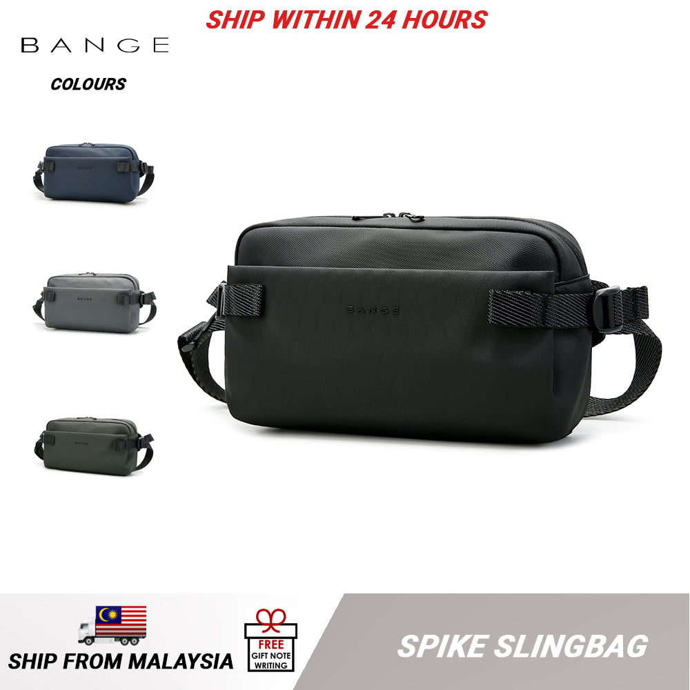 BANGE Spike Sling Bag Men's Multi Compartment Water-Resistant – Bange ...